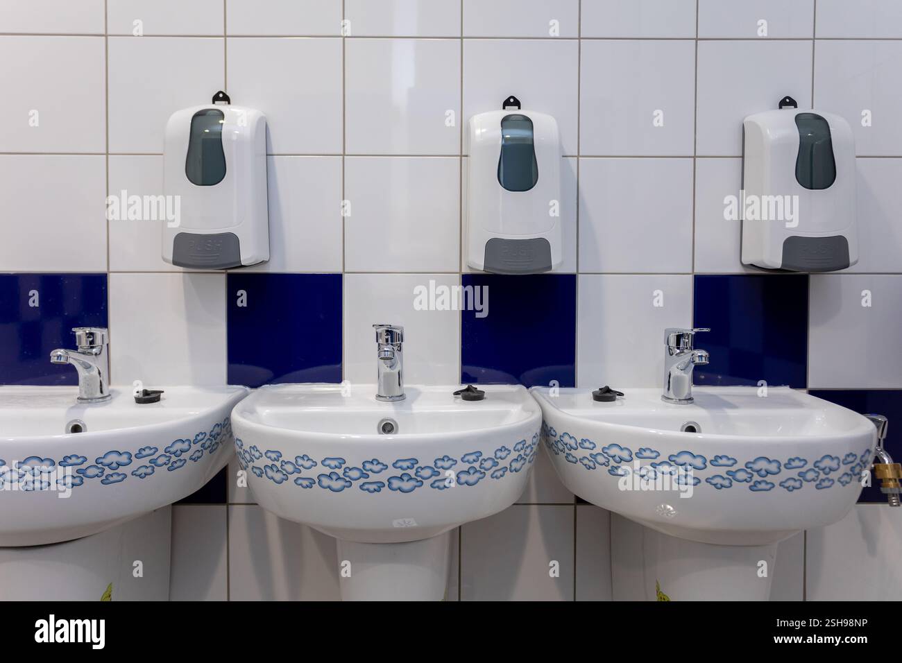 Clean, wellmaintained public restrooms with modern sanitation tools and ...