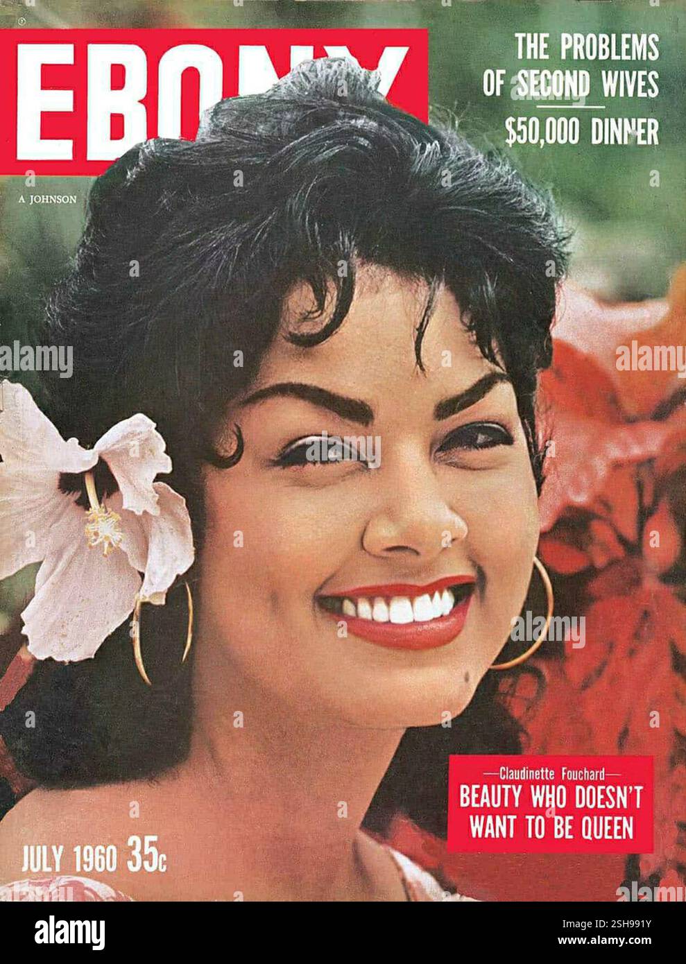1960 July Ebony magazine cover feat. Claudinette Fouchard Miss World ...