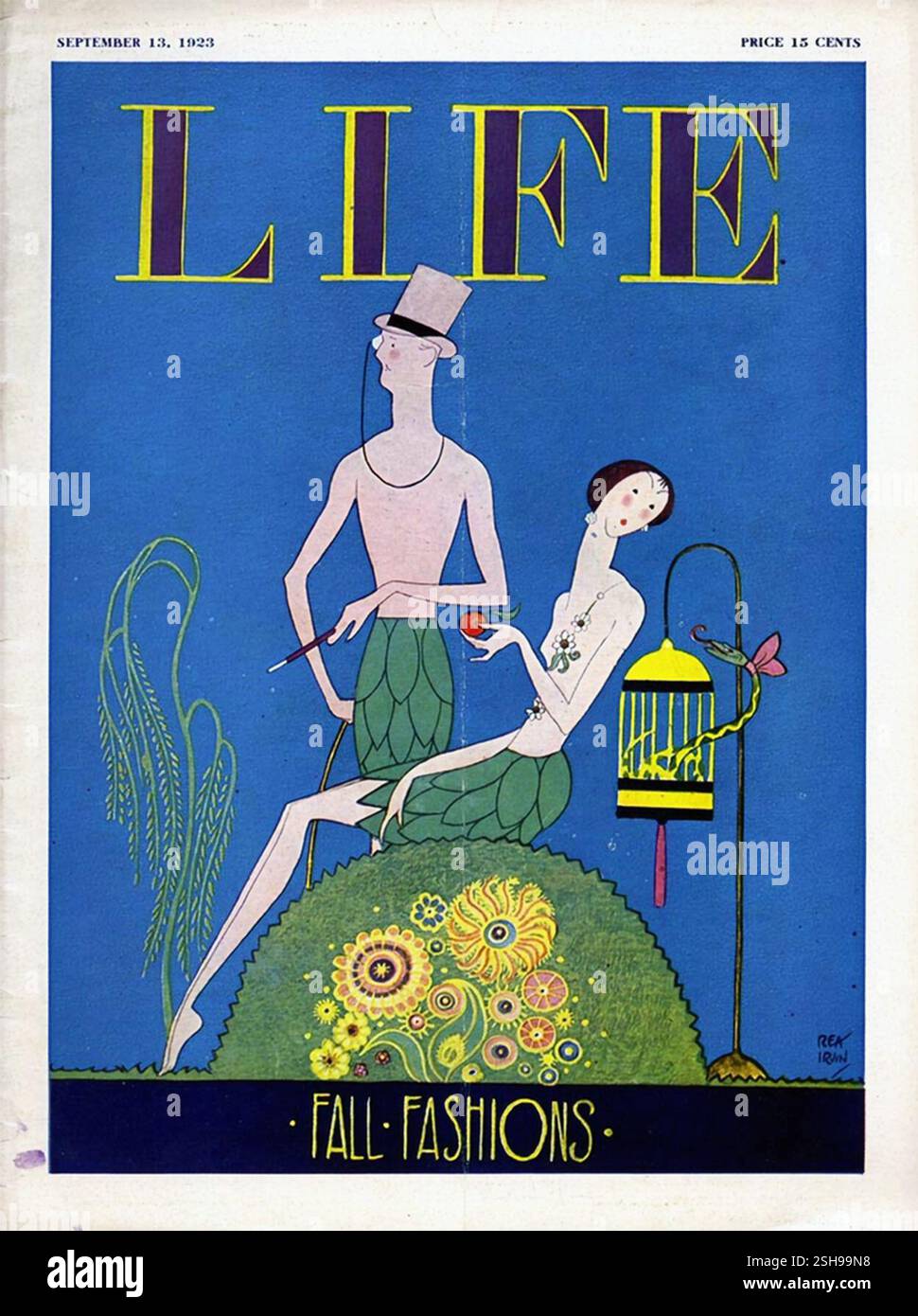 1923 September Life magazine cover feat Rex Iran illustration Stock ...