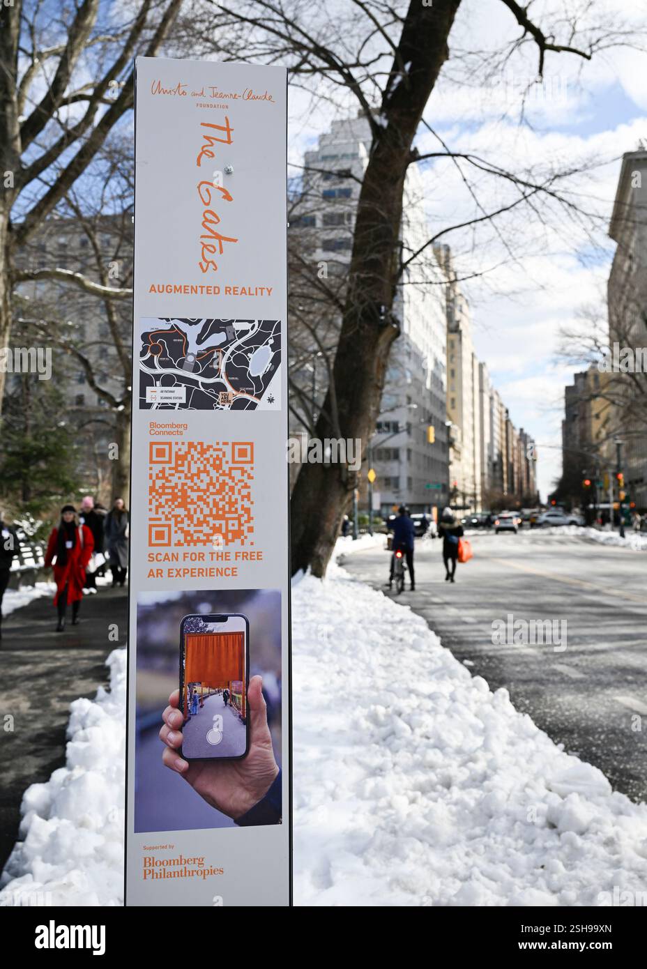 A QR code station for Christo and Jeanne-Claude Foundation's The Gates ...