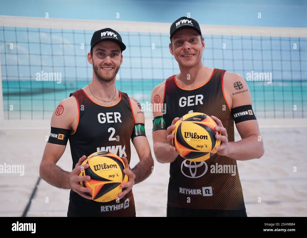 Hamburg, Germany. 10th Feb, 2025. Beach volleyball: Media Beach Day ...