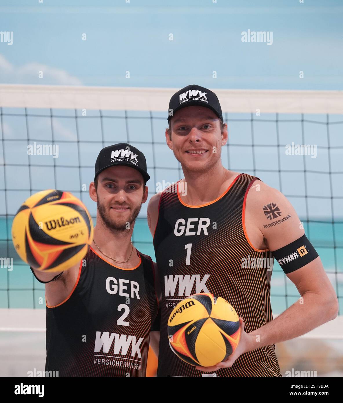 Hamburg, Germany. 10th Feb, 2025. Beach volleyball: Media Beach Day ...