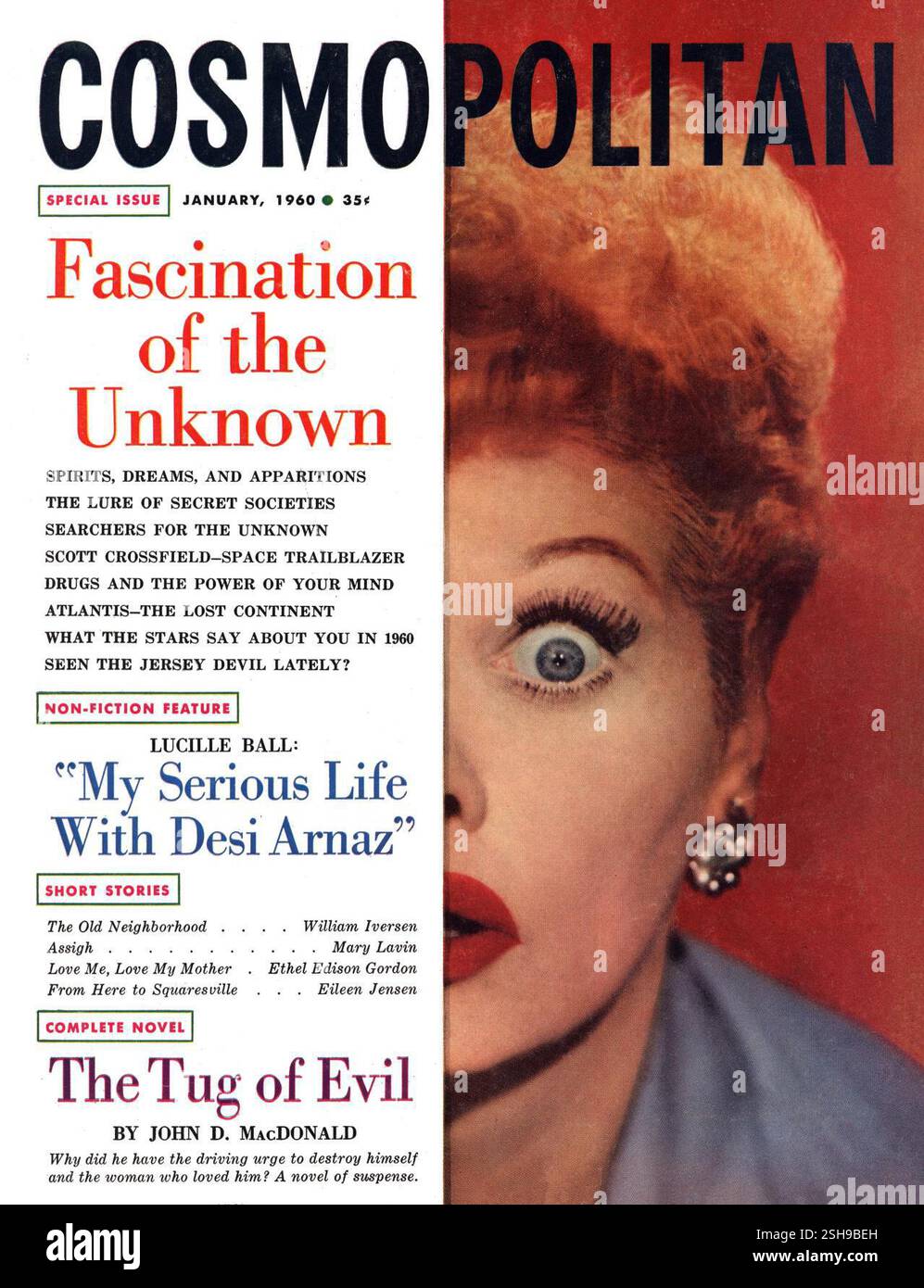 1960 January Cosmopolitan magazine cover feat. Lucille Ball Stock Photo ...