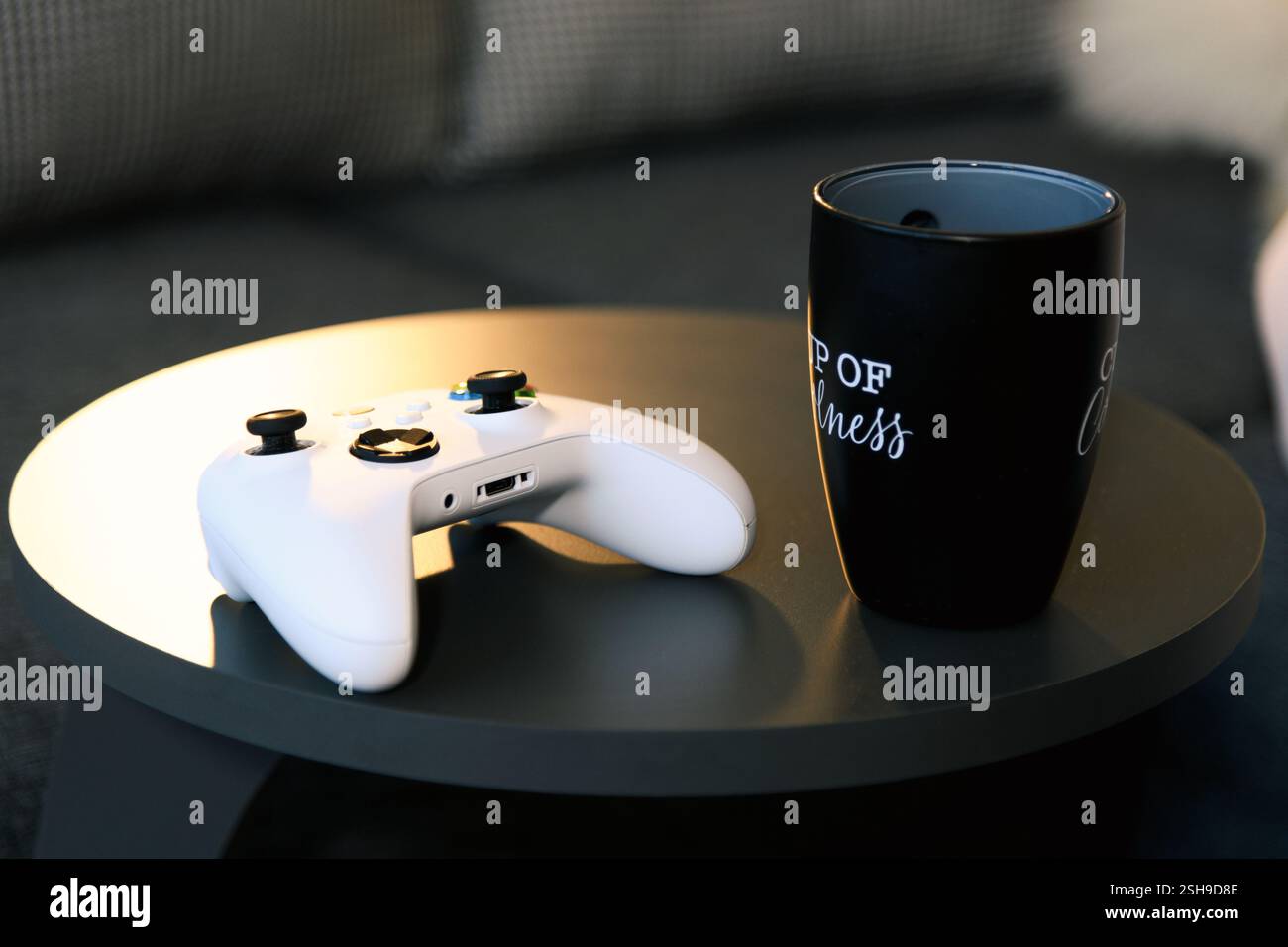 Izmir, Turkey - Feb 9 2025: A photograph of a white Xbox gaming ...