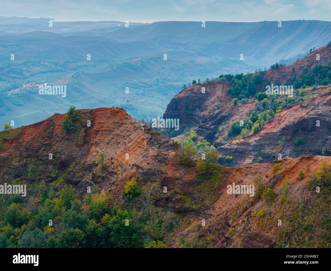 Aerial canyon panorama layered ridges hi-res stock photography and ...