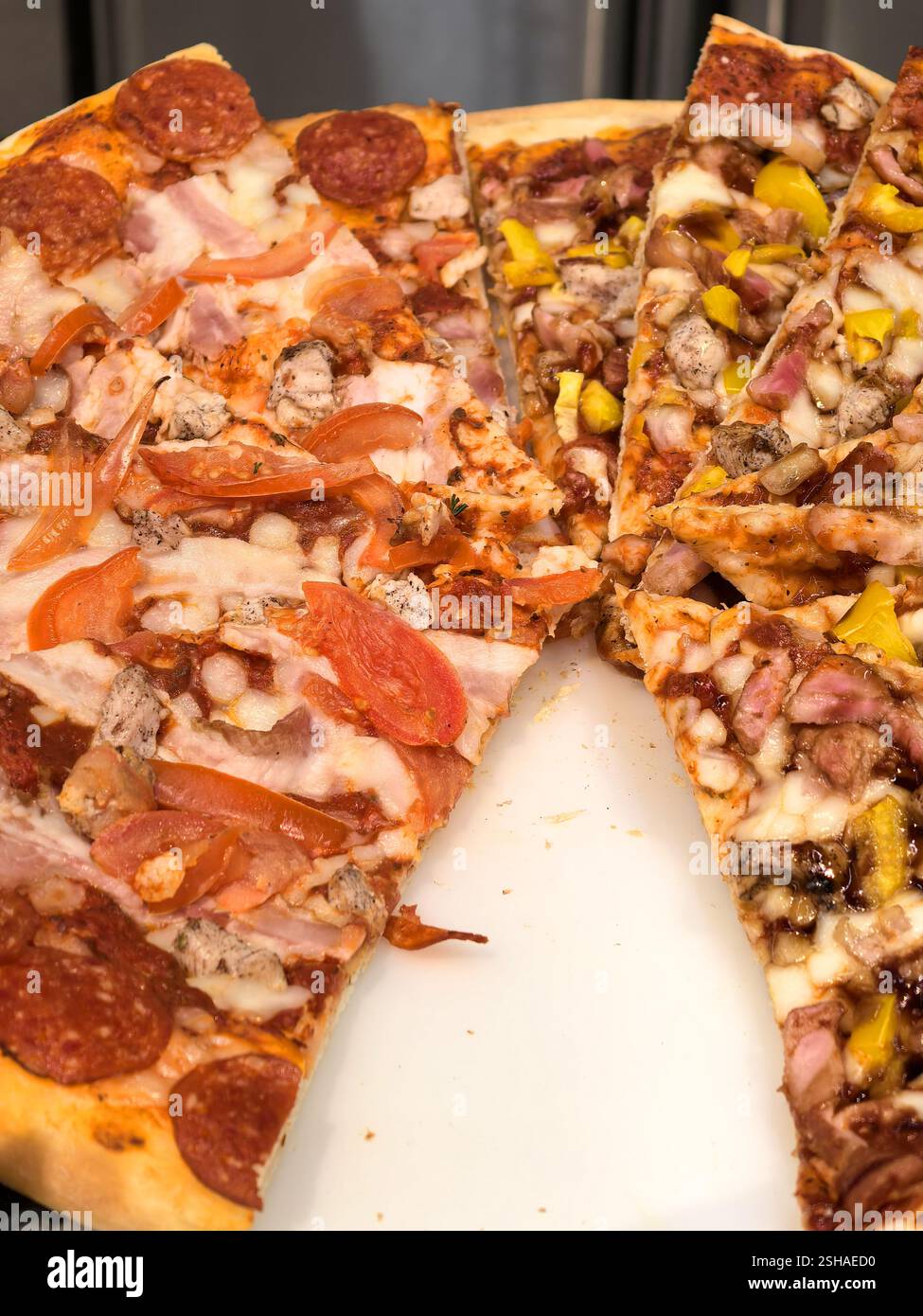 Savor the moment as a selection of mouthwatering pizza slices showcase ...