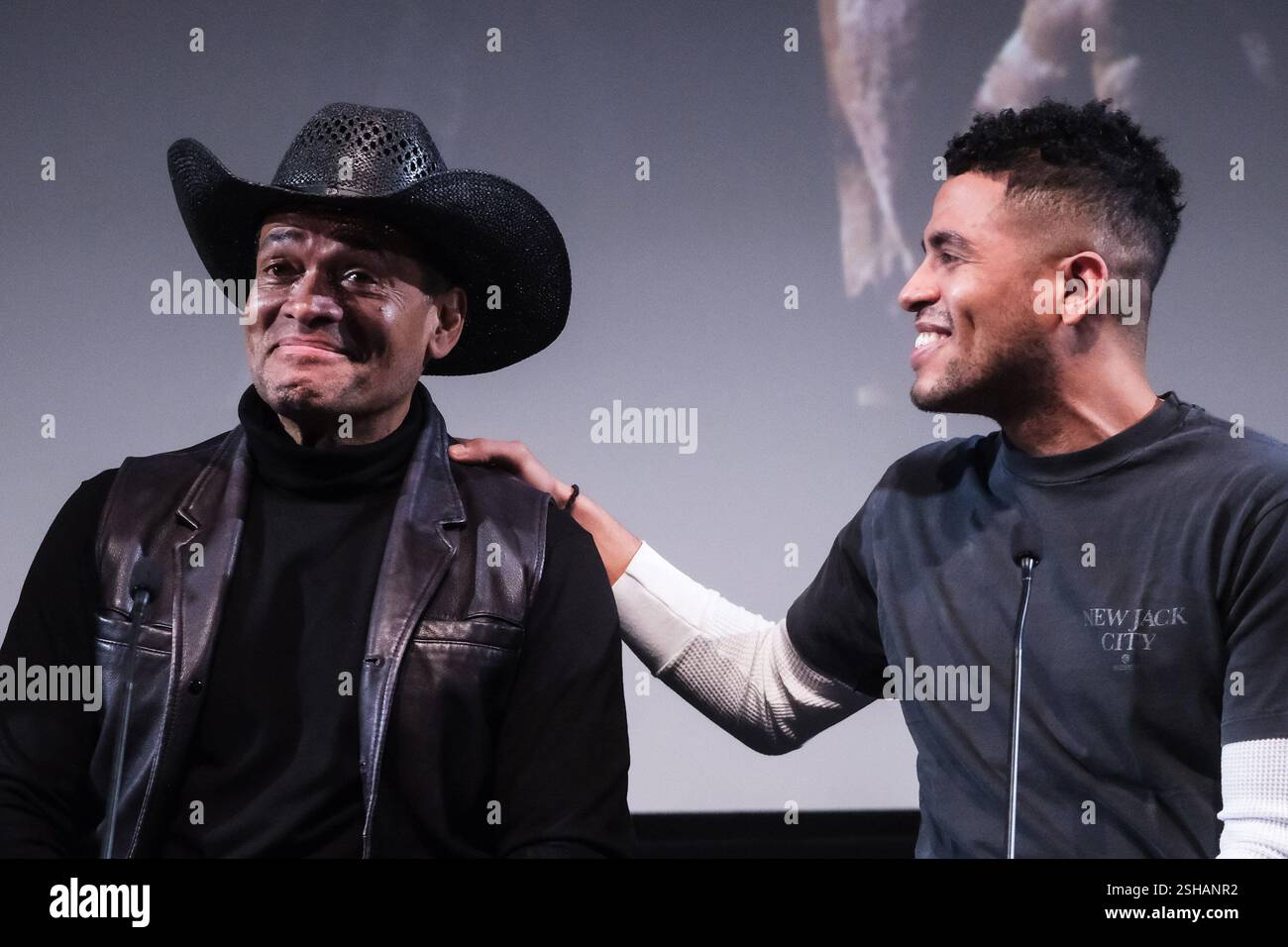 London, UK. 10th Feb, 2025. Mario van Peebles & Mandela van Peebles on ...