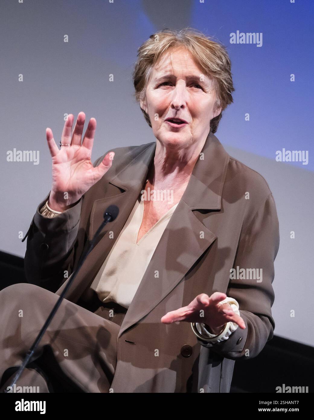 London, UK. 10th Feb, 2025. Fiona Shaw on stage at Mark Kermode in 3D ...