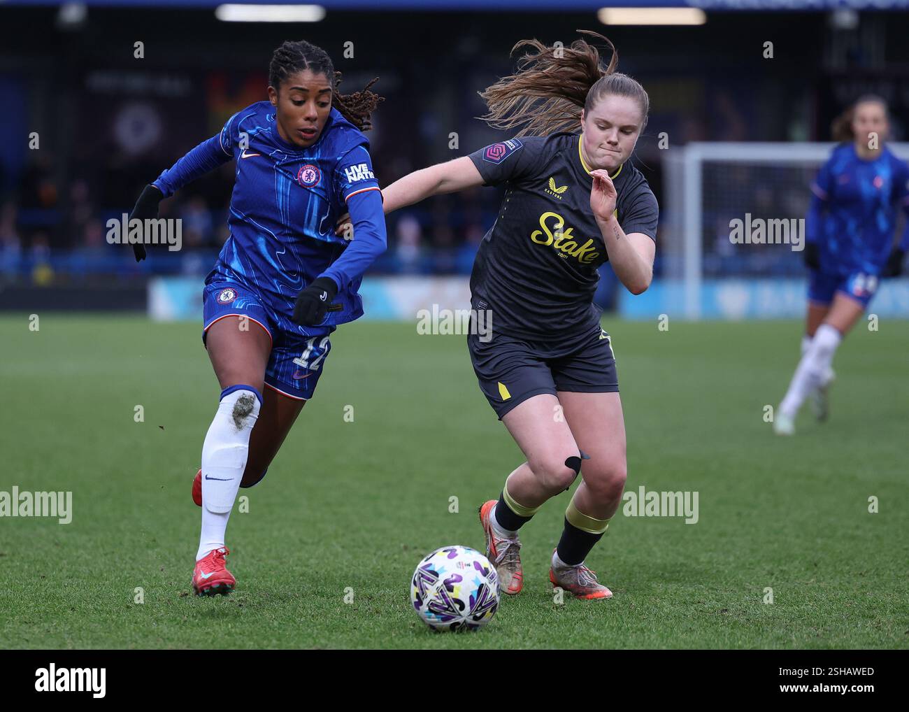 Kington Upon Thames, UK. 9th Feb, 2025. Ashley Lawrence of Chelsea and ...