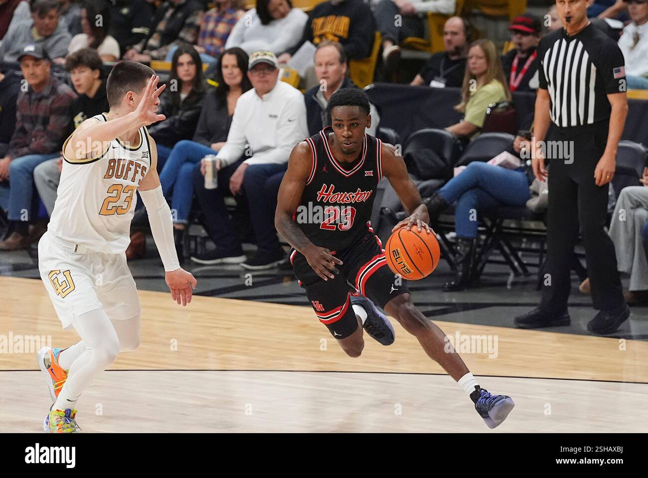 Houston guard Terrance Arceneaux (23) and Colorado forward Andrej ...