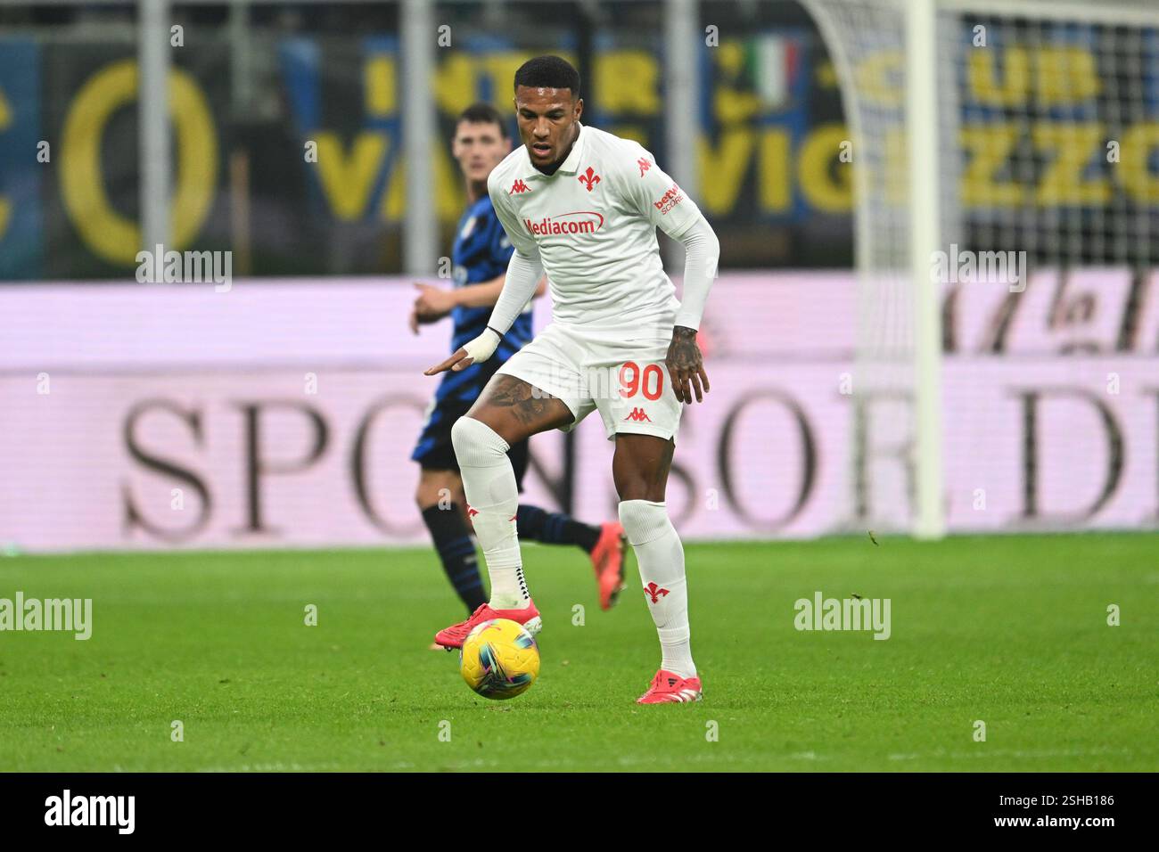 Milan, Italy. 10th Feb, 2025. Ismael Konaté of ACF Fiorentina in action ...