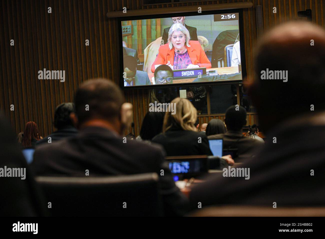 New York, New York, USA. 10th Feb, 2025. A representative of Sweden, is ...