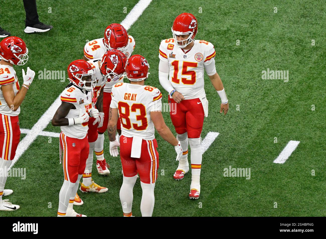 Caesars Superdome. 9th Feb, 2025. New Orleans LA; Kansas City Chiefs ...
