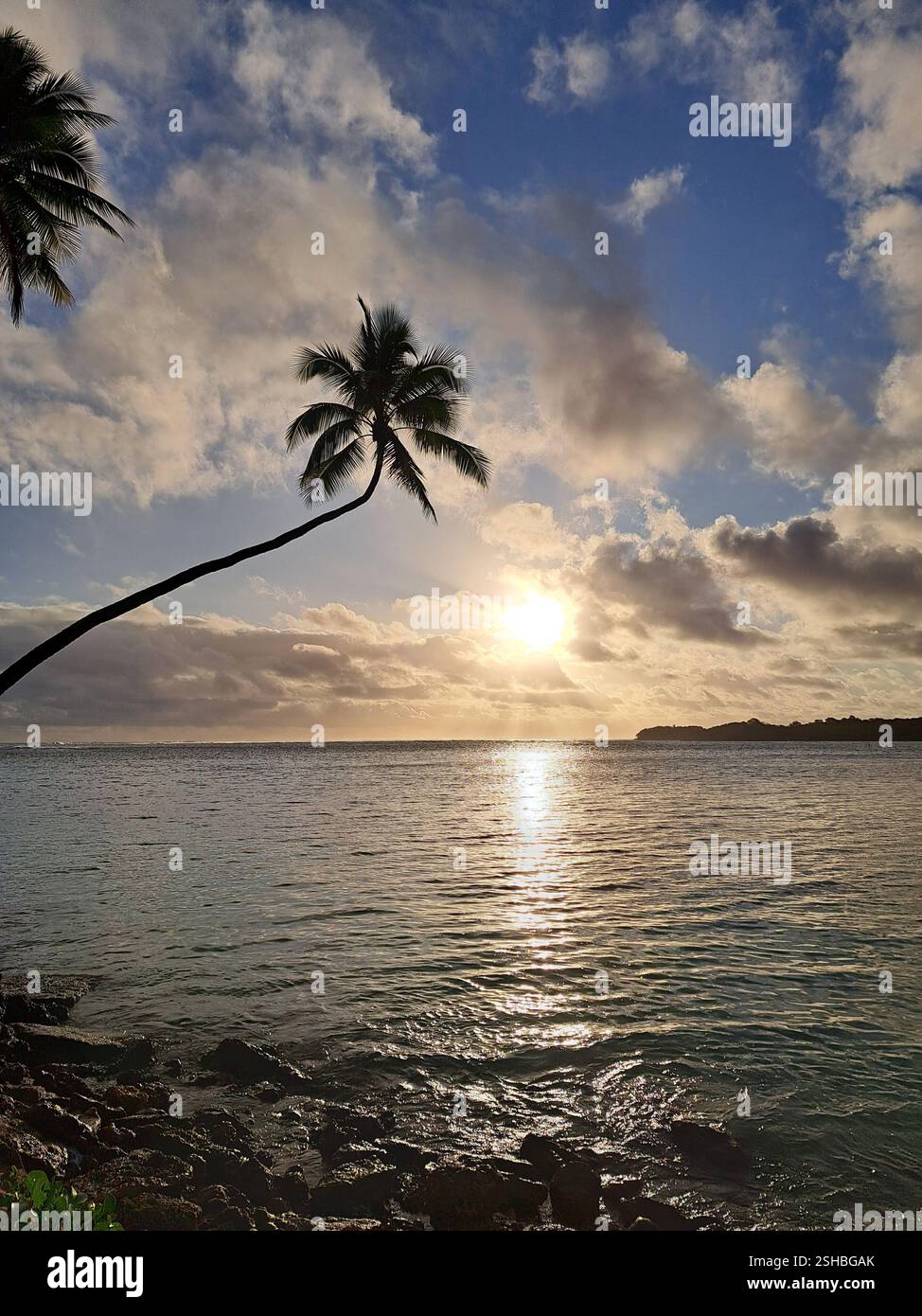 Sunset at the beach in Fiji Stock Photo - Alamy
