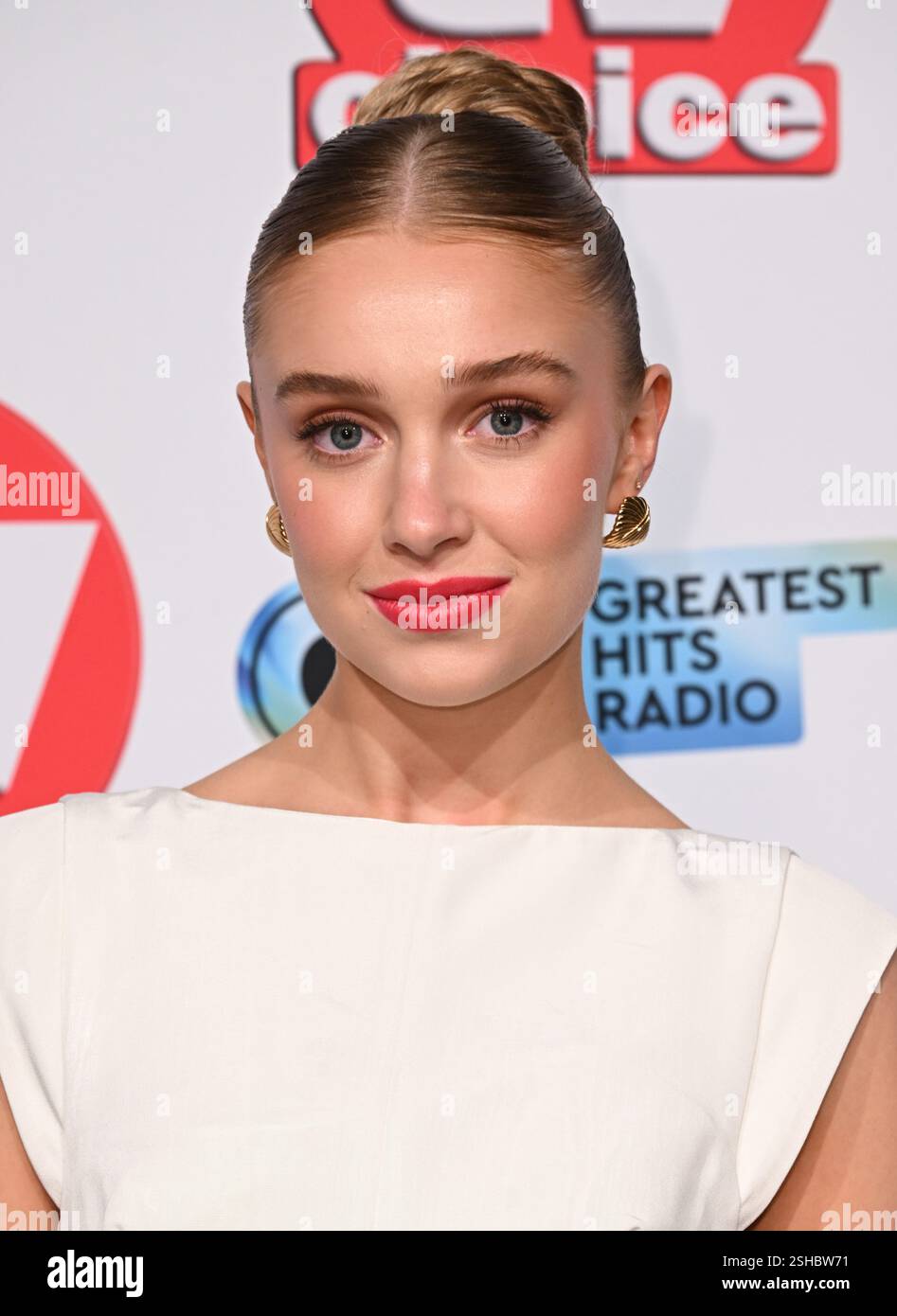 London, UK. February 10th, 2025. Hattie Dynevor arriving at the TV ...