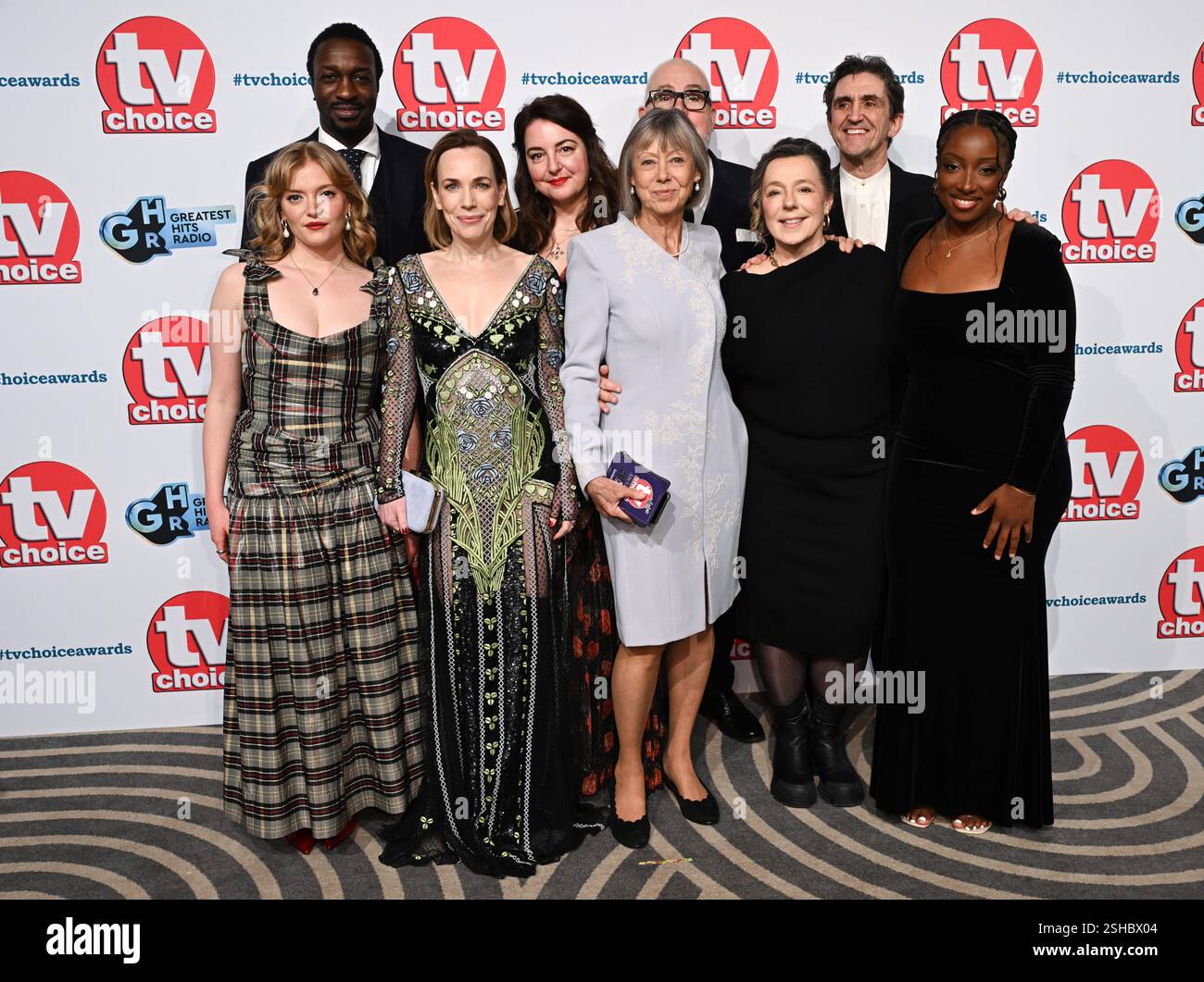 London, UK. February 10th, 2025. Natalie Quarry, Stephen McGann, Laura ...