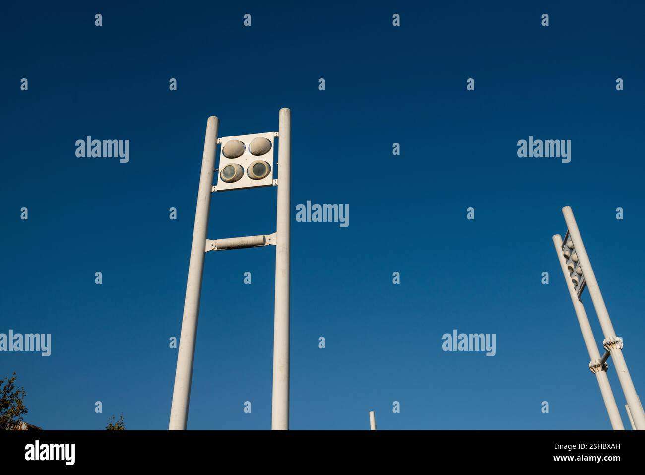 Modern street lamps, innovative design with a significant aesthetic ...