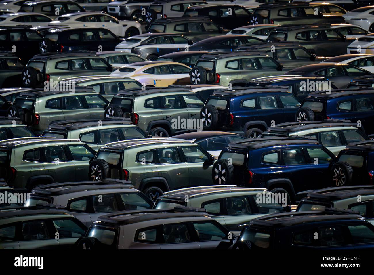 CHONGQING, CHINA - FEBRUARY 10, 2025 - New cars parked at Changan ...