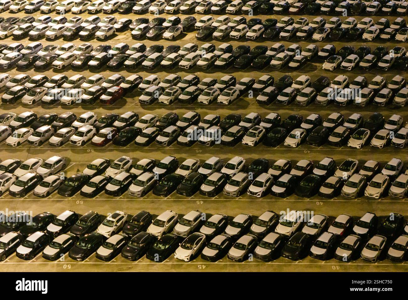 CHONGQING, CHINA - FEBRUARY 10, 2025 - New cars parked at Changan ...