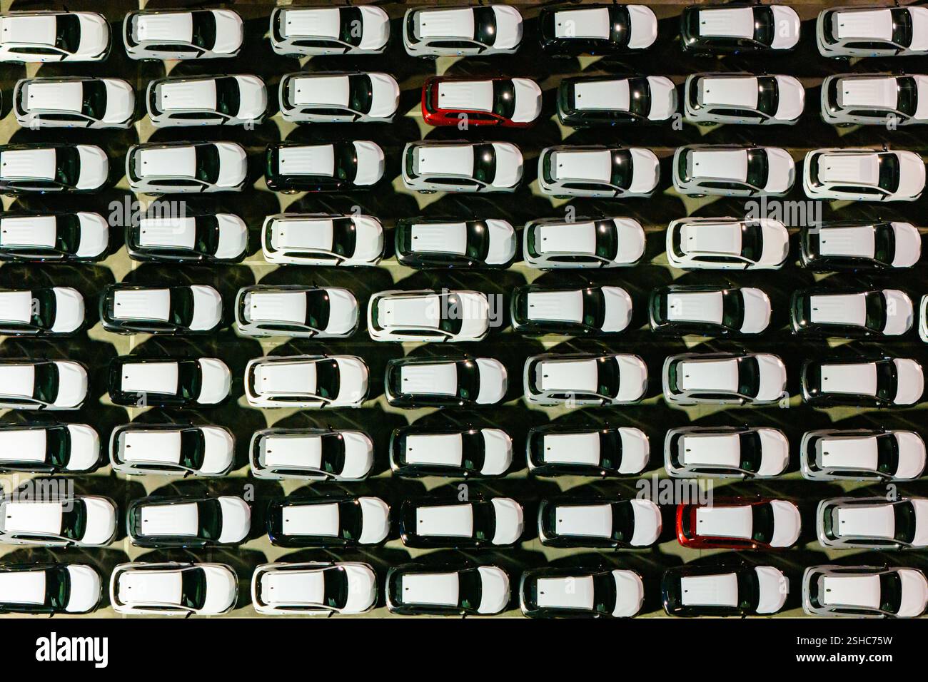 CHONGQING, CHINA - FEBRUARY 10, 2025 - New cars parked at Changan ...