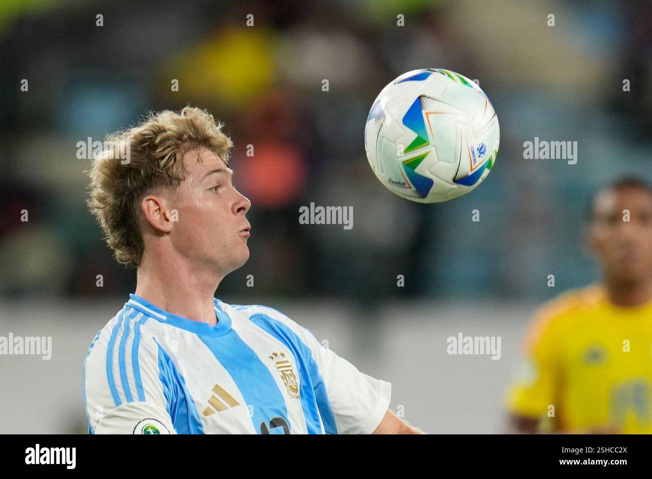 Argentina's Thiago Silvero eyes the ball during a South American U-20 ...