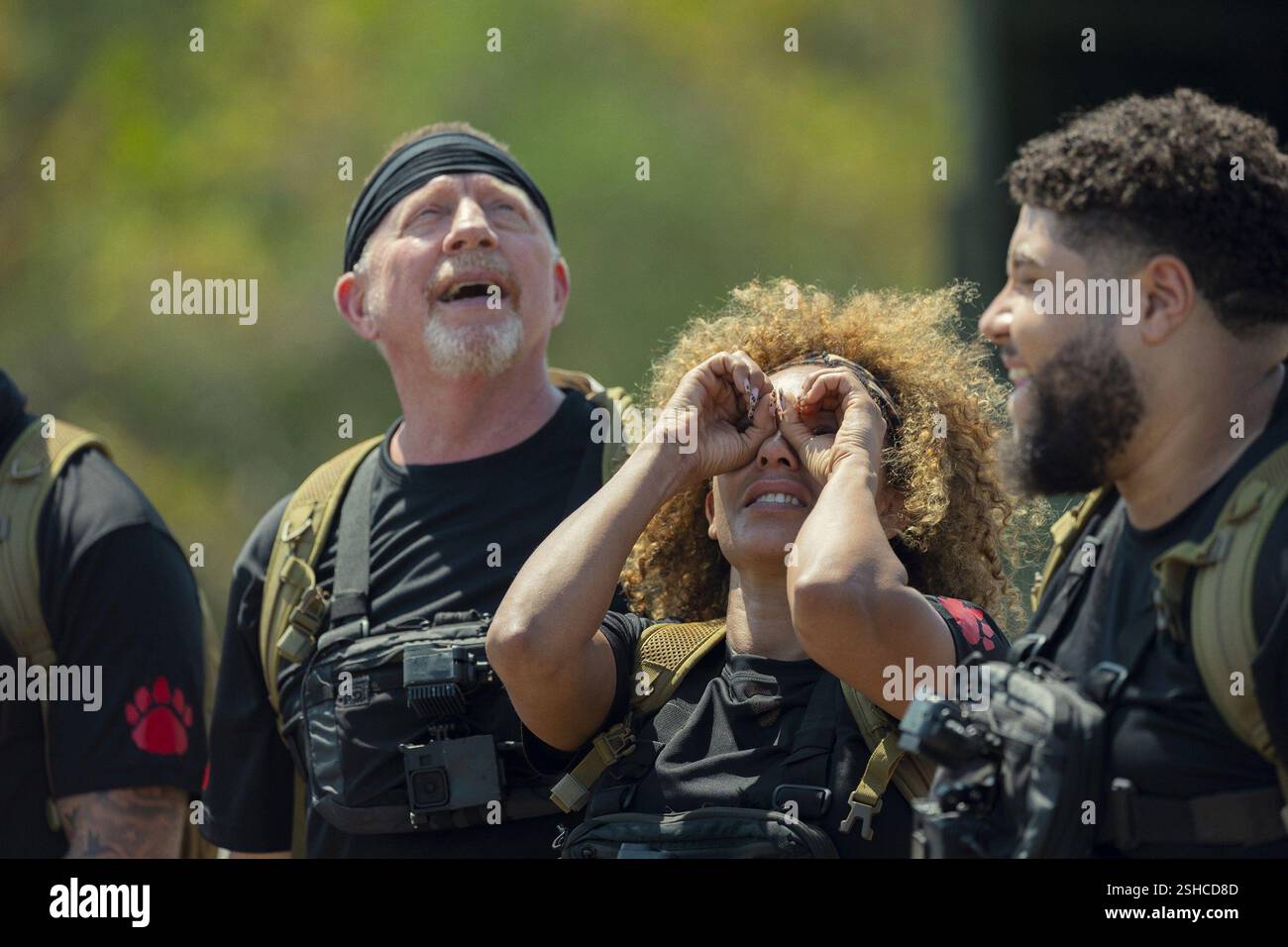 CELEBRITY BEAR HUNT, from left: contestants Boris Becker, Mel B, Big ...