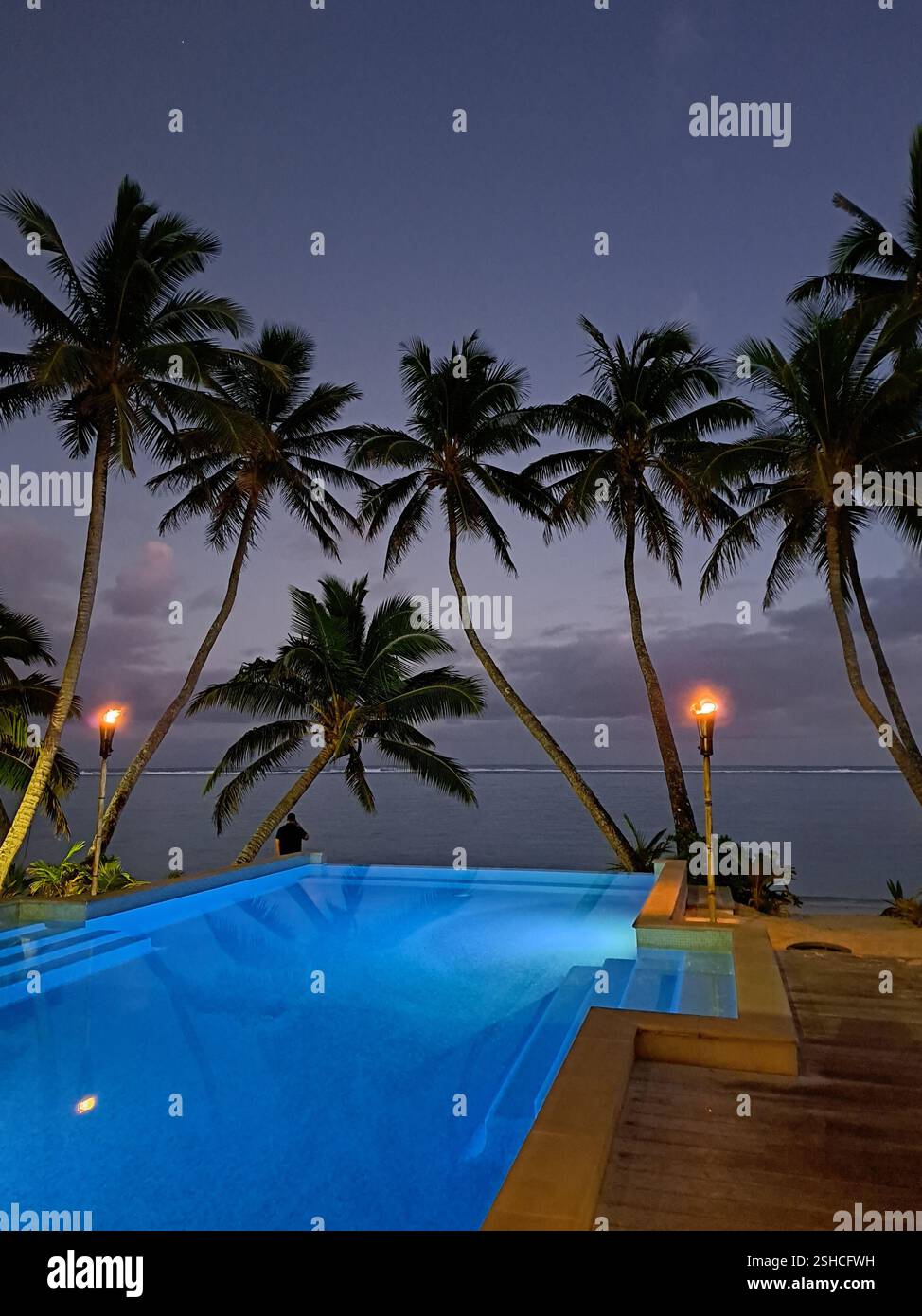 Night time pool time at the beach Stock Photo - Alamy