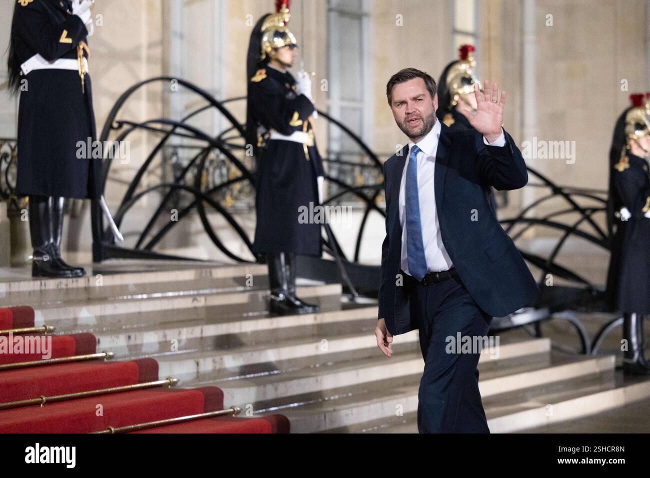 Paris, France. 10th Feb, 2025. US vice-president J.D. Vance arrives to ...