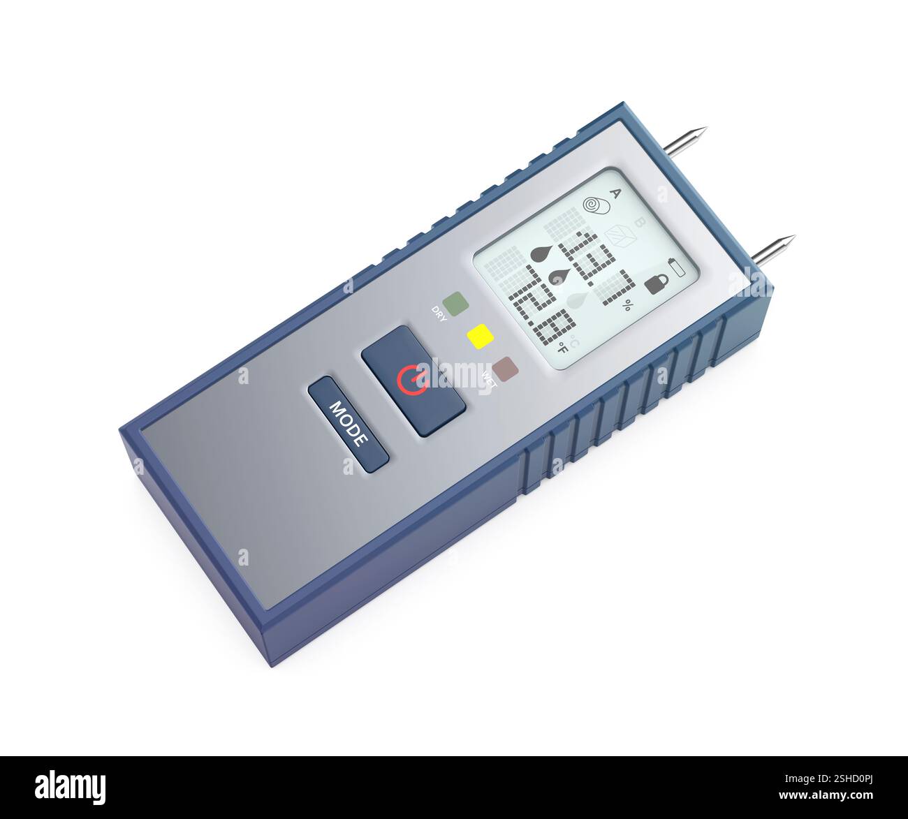 Digital moisture meter on a white background Stock Photo - Alamy