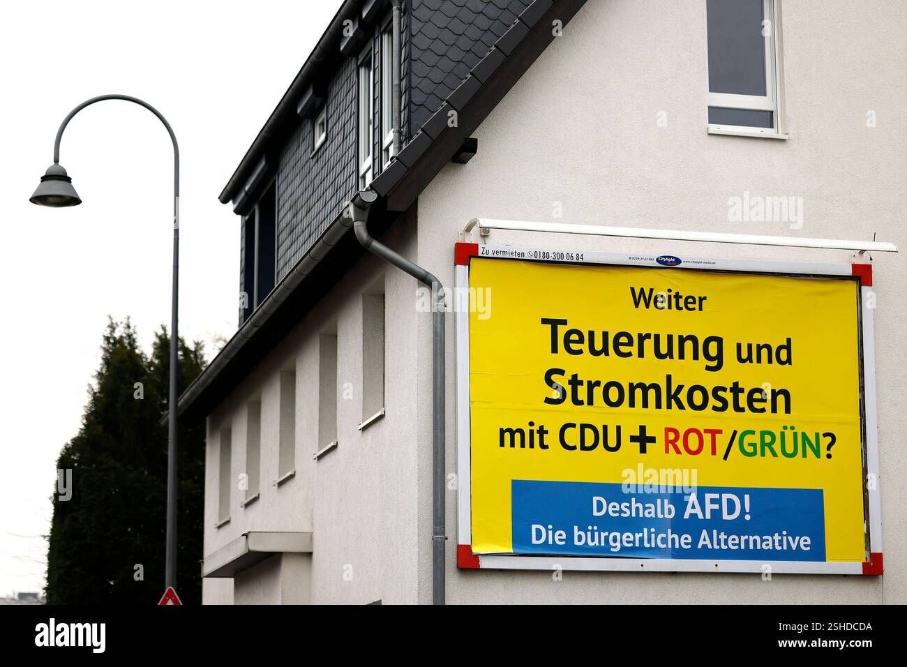 Pro-AfD Wahlplakate in Köln: Ein Wahlplakat an einer Plakatwand mit der ...