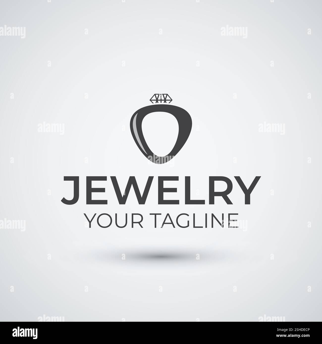 Flat jewelry ring logo hi-res stock photography and images - Alamy