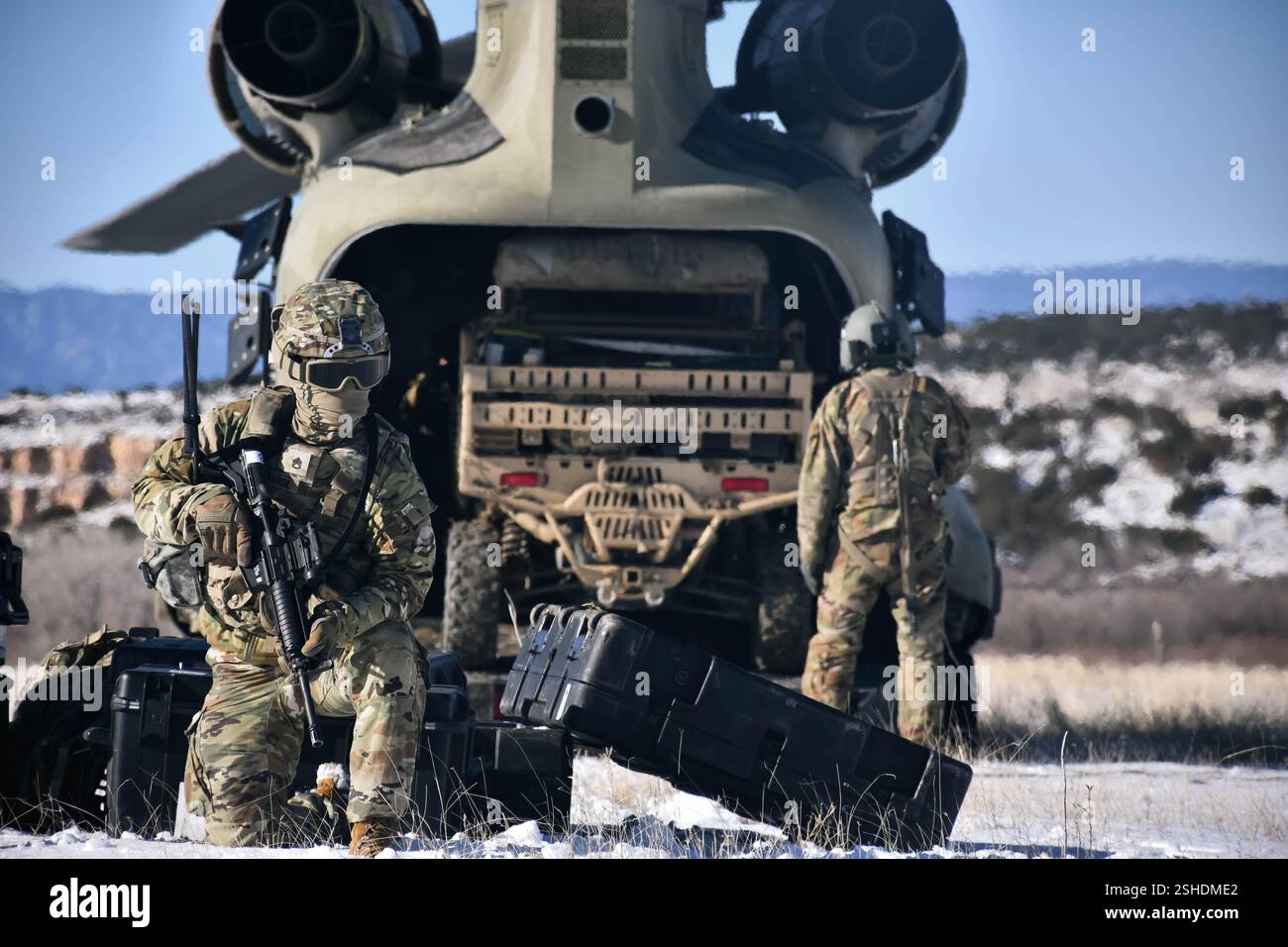 Soldiers with 18th Space Control Company, 1st Space Battalion, 1st ...