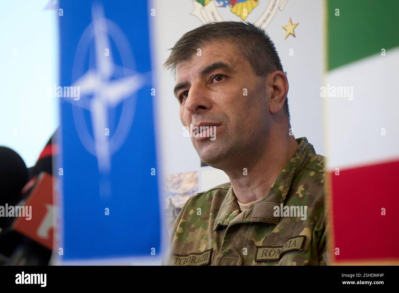 Bucharest, Romania. 10th Feb, 2025: Representative of the Joint Forces ...