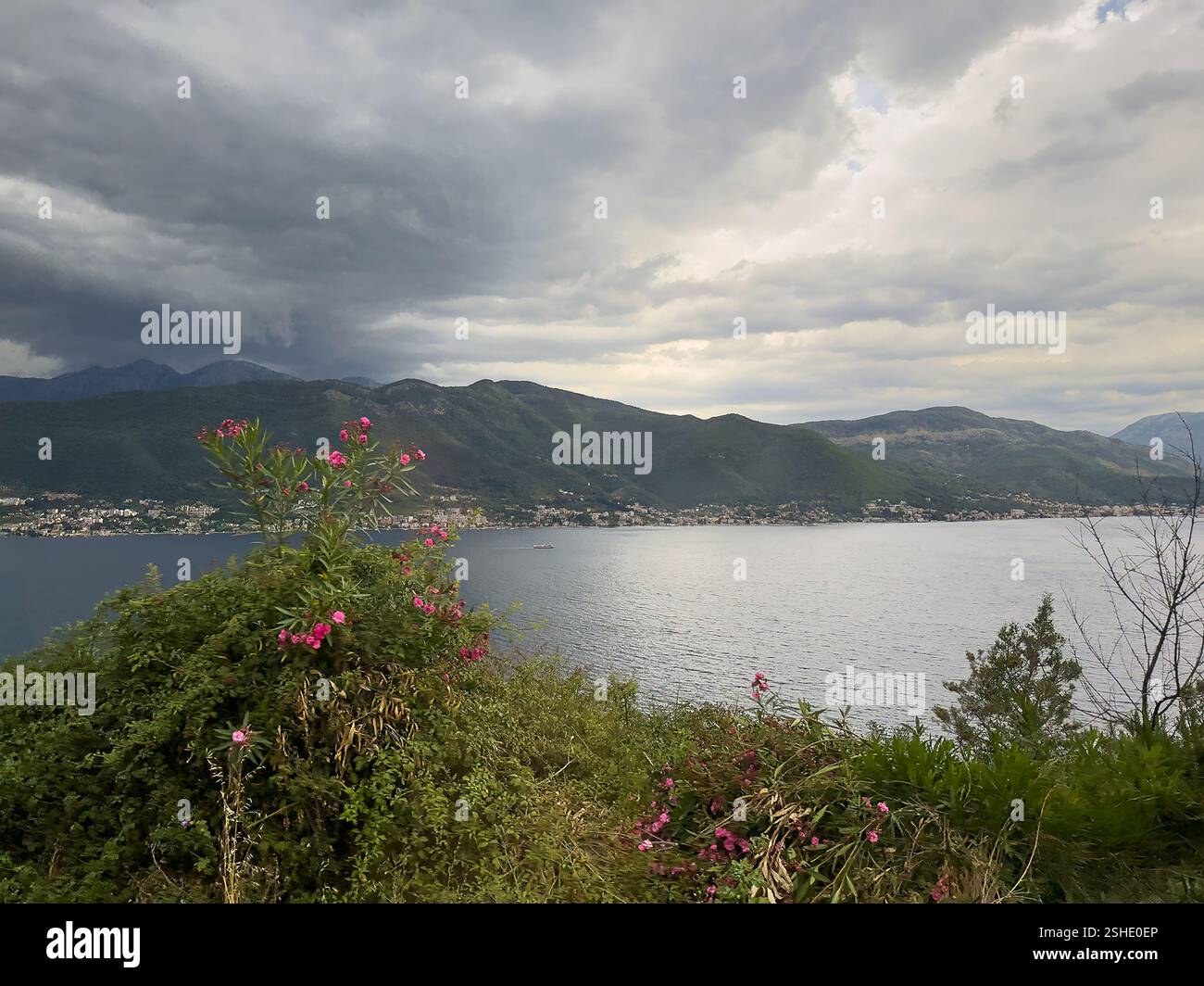 Peninsula Herceg, Montenegro - July 2, 2024: Looking at opposite ...