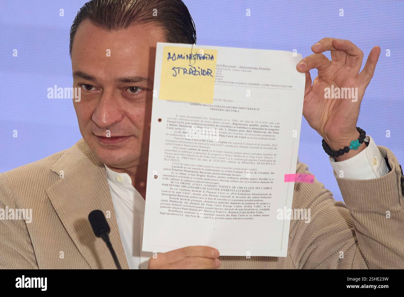 Bucharest, Romania. 10th Feb, 2025: Daniel Baluta, the mayor of Sector ...