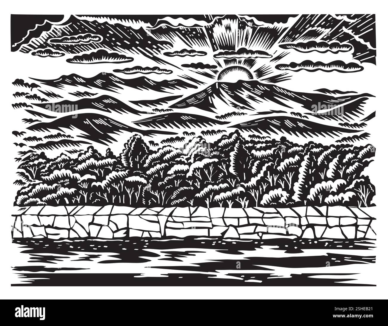 National parks style Cut Out Stock Images & Pictures - Alamy