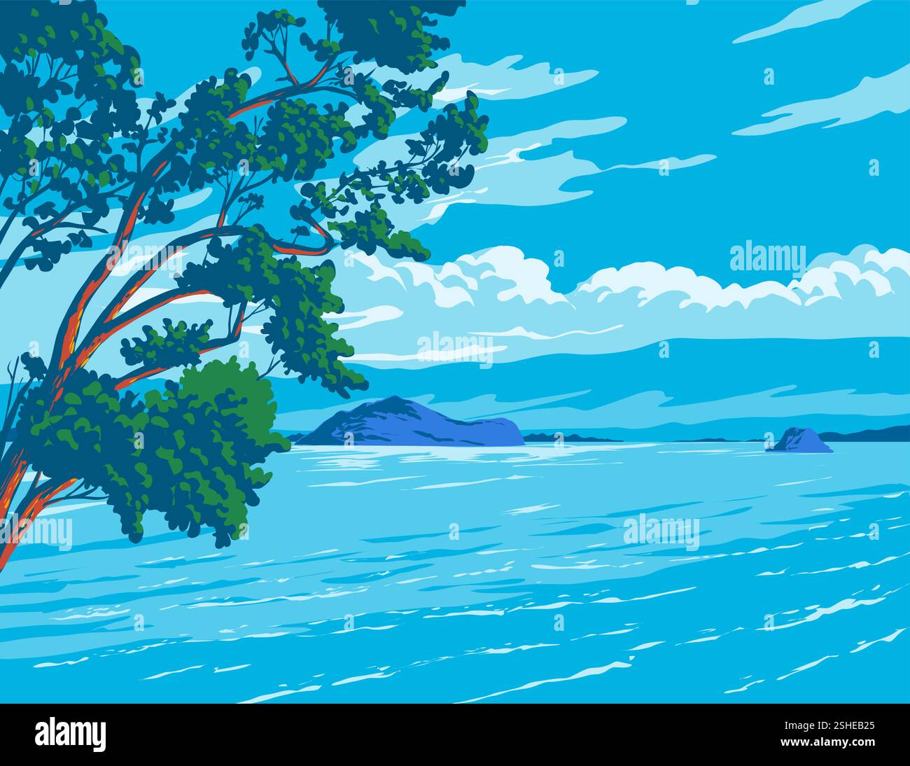 Paihia bay islands new Stock Vector Images - Alamy