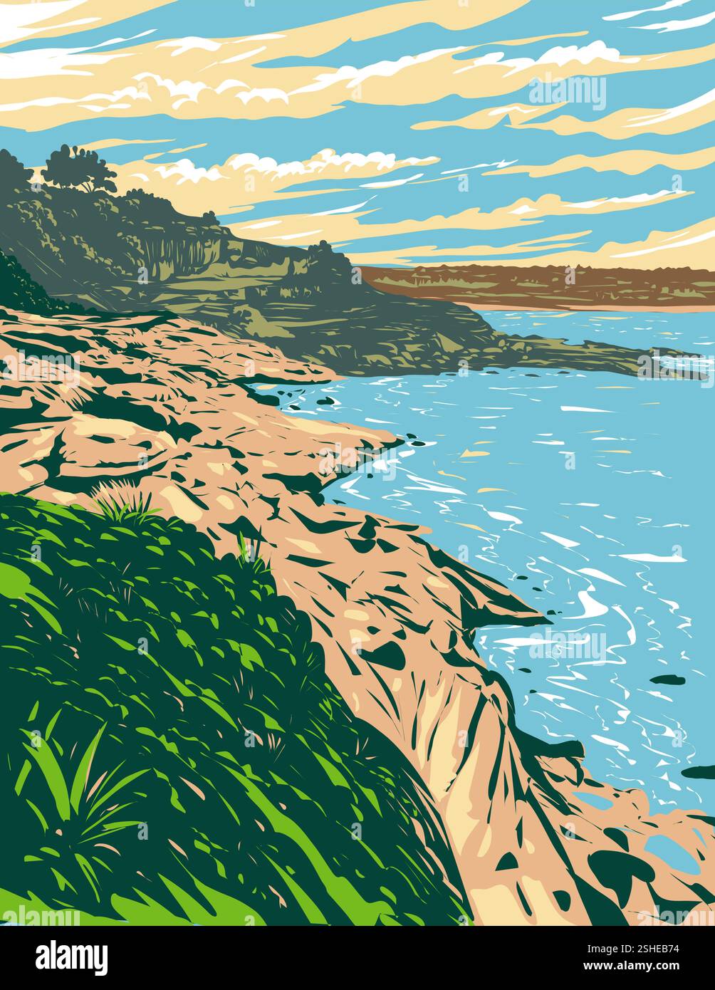 Sydney beach vintage Stock Vector Images - Alamy