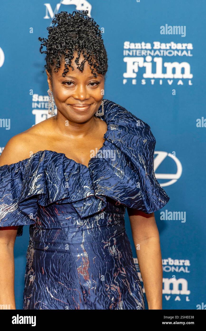 Red carpet arrivals Karen Chapman (VILLAGE KEEPER). The 40th Santa ...