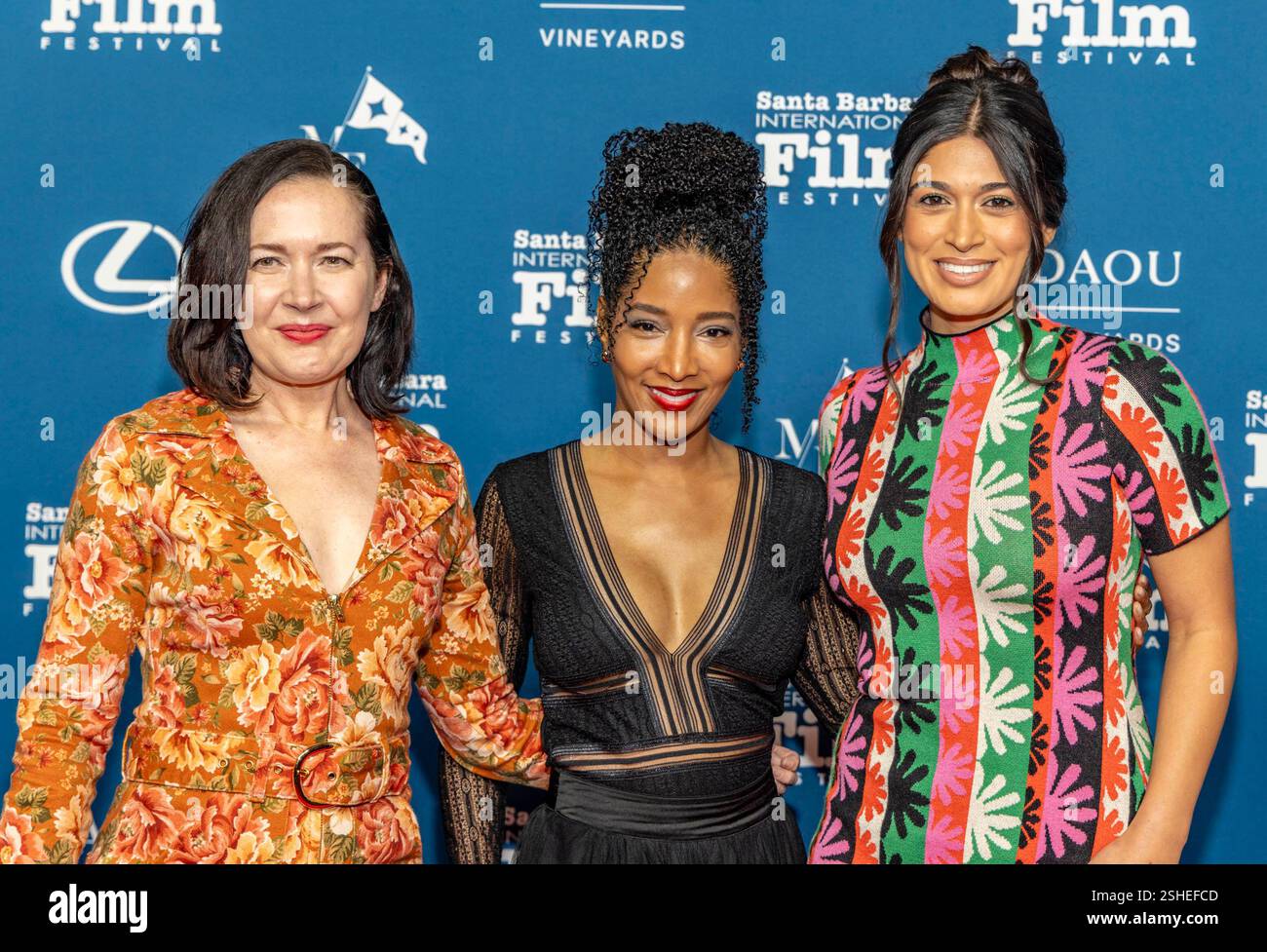 Red carpet arrivals Bel Deliá, Noree Victoria and Jessica Damouni (AN ARRANGEMENT). The 40th ...