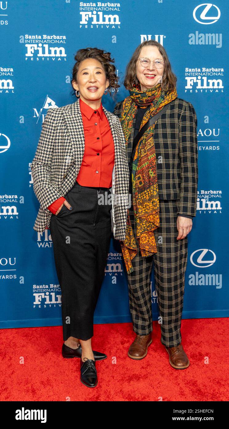 Red carpet arrivals Sandra Oh and Ann Marie Fleming (Can I Get A Witness). The 40th Santa ...