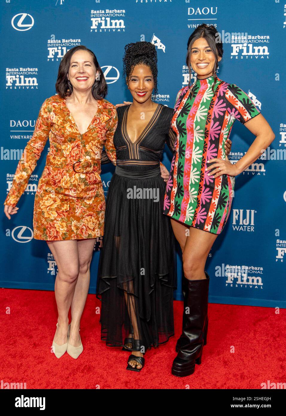 Red carpet arrivals Bel Deliá, Noree Victoria and Jessica Damouni (AN ARRANGEMENT). The 40th ...