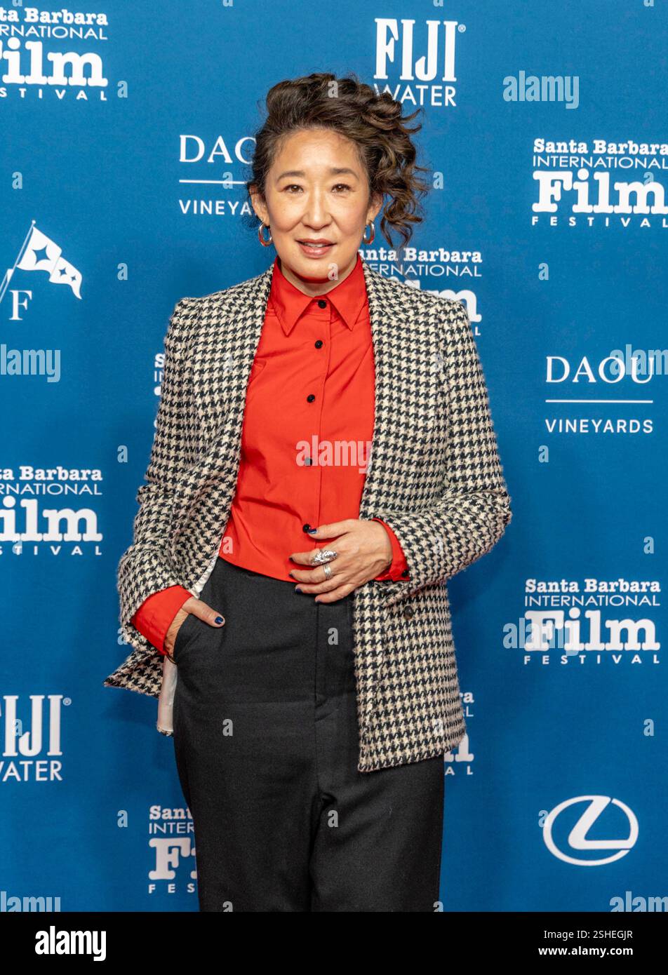 Red carpet arrivals Sandra Oh (Can I Get A Witness). The 40th Santa Barbara International Film ...