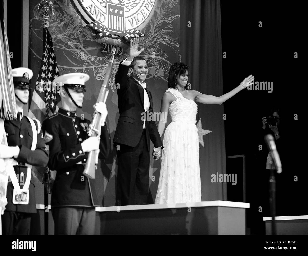 Obama inauguration 2009 michelle Black and White Stock Photos & Images ...