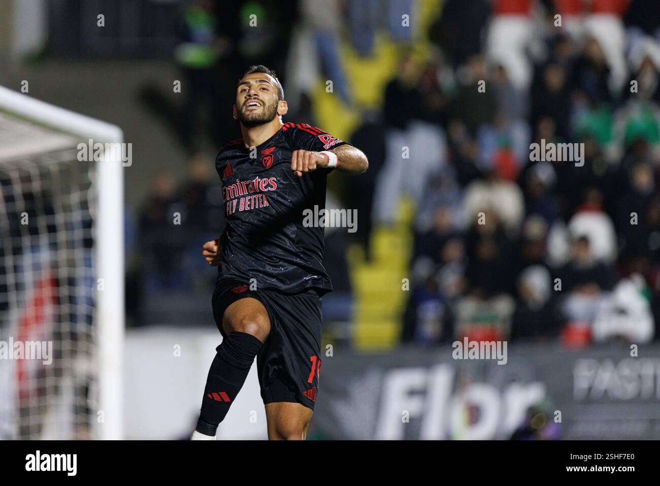 Vangelis Pavlidis seen celebrating after scoring goal during Liga ...