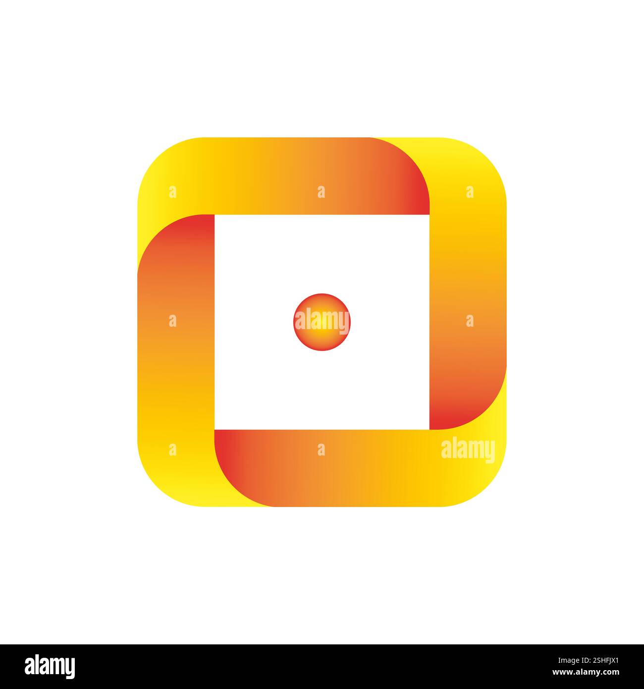 Abstract square. Geometric shape symbol. Gradient color figure. Vector ...