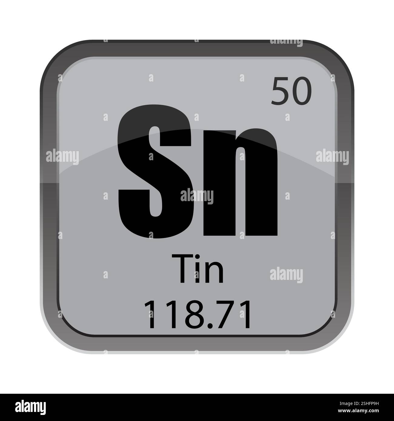 Sn element tile. Tin name display. Vector number 50. Atomic 118.71 mass Stock Vector Image & Art ...