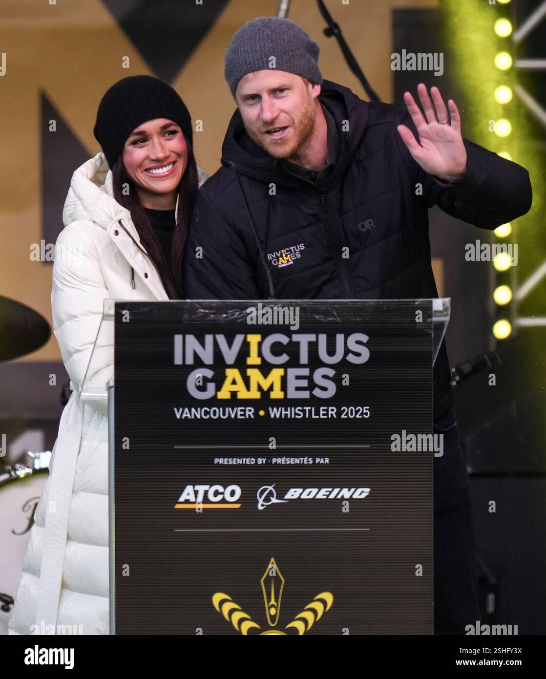 Britain's Prince Harry and his wife Meghan, the Duke and Duchess of ...