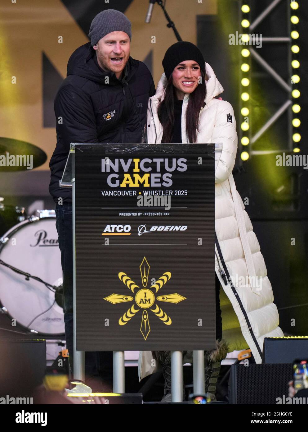 Britain's Prince Harry and his wife Meghan, the Duke and Duchess of ...