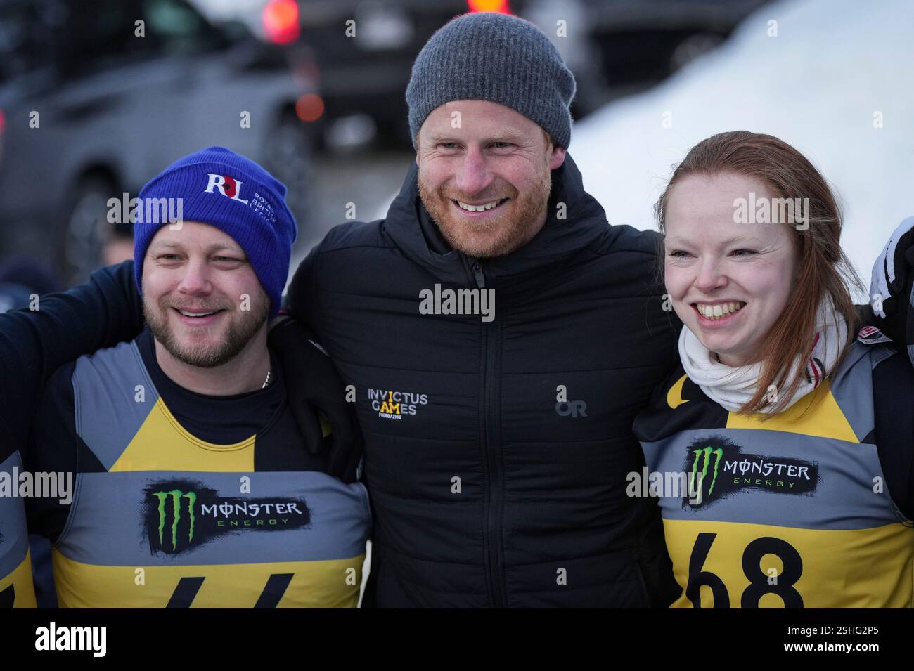Britain's Prince Harry, the Duke of Sussex, poses with United Kingdom ...